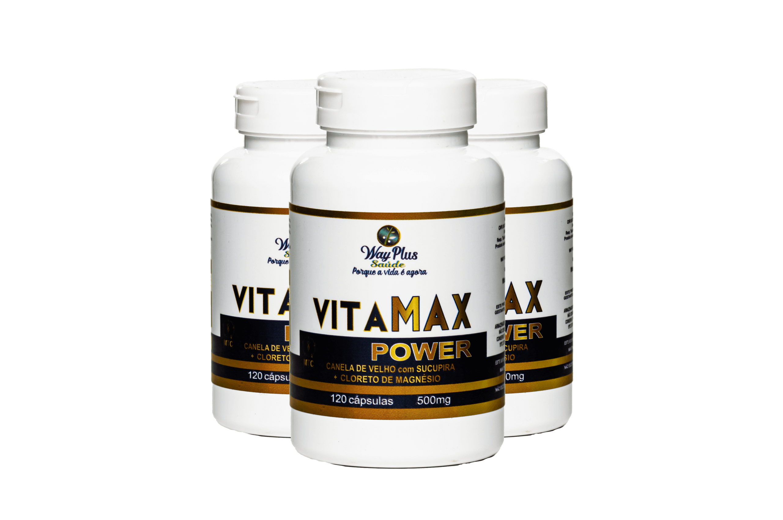 Kit com 3 potes - Vita Max Power - Way Plus Saúde